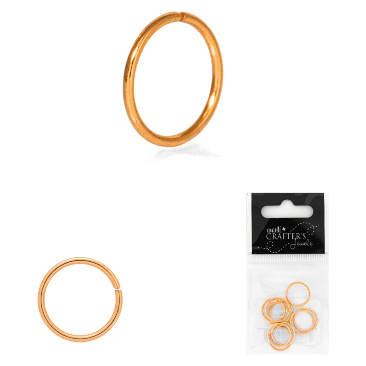 Jump Rings, Golden Color, 10mm, 10 Pieces, 12-Pack – Fararti