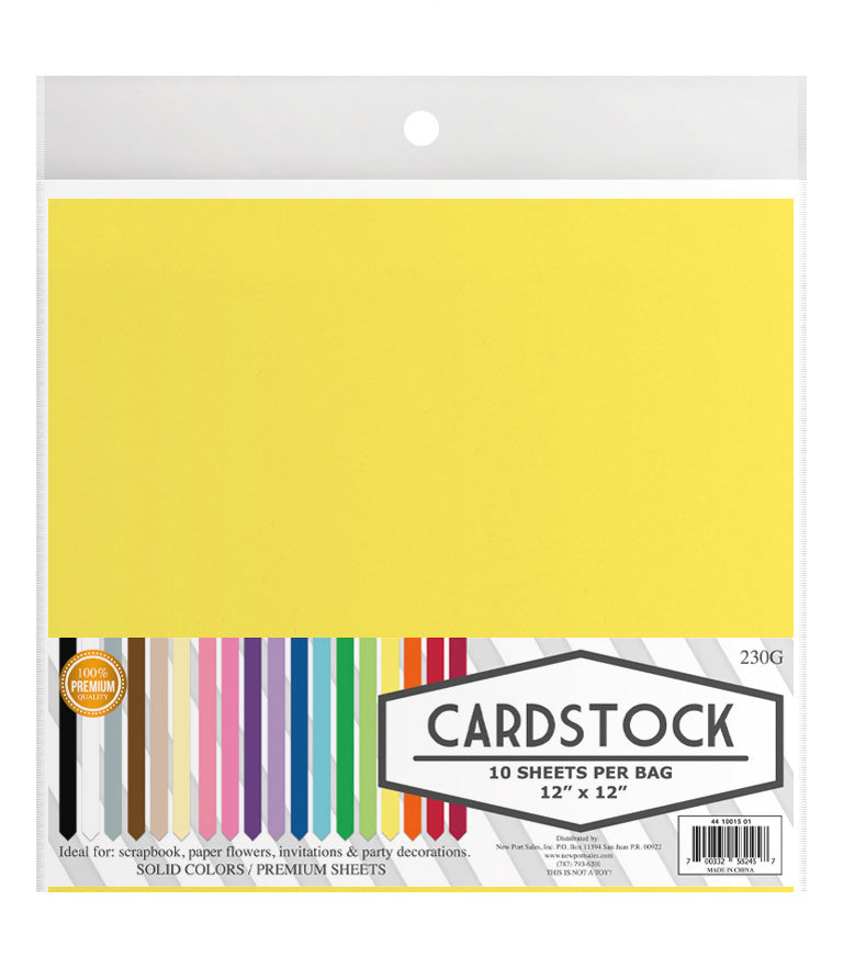Cardstock 12" x 12", 10 pieces, 220 grams, 10-Pack – Fararti