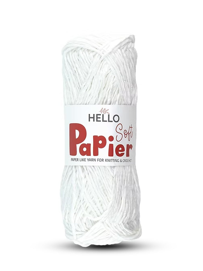 Hello Papier 100g / 3.5oz – 100m / 109yds Premium Polyester Yarn for C ...