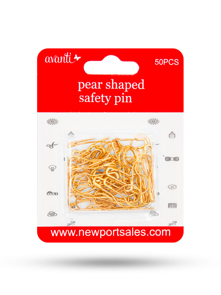 Pear-Shaped Safety Pins – Nickel-Plated Steel – Retail & 12-Pack Optio ...