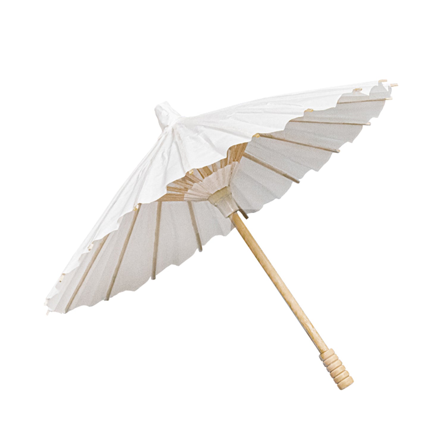 White Color Paper Decorative Umbrella, 6 Inches, 1 Piece, 12-Pack – Fararti