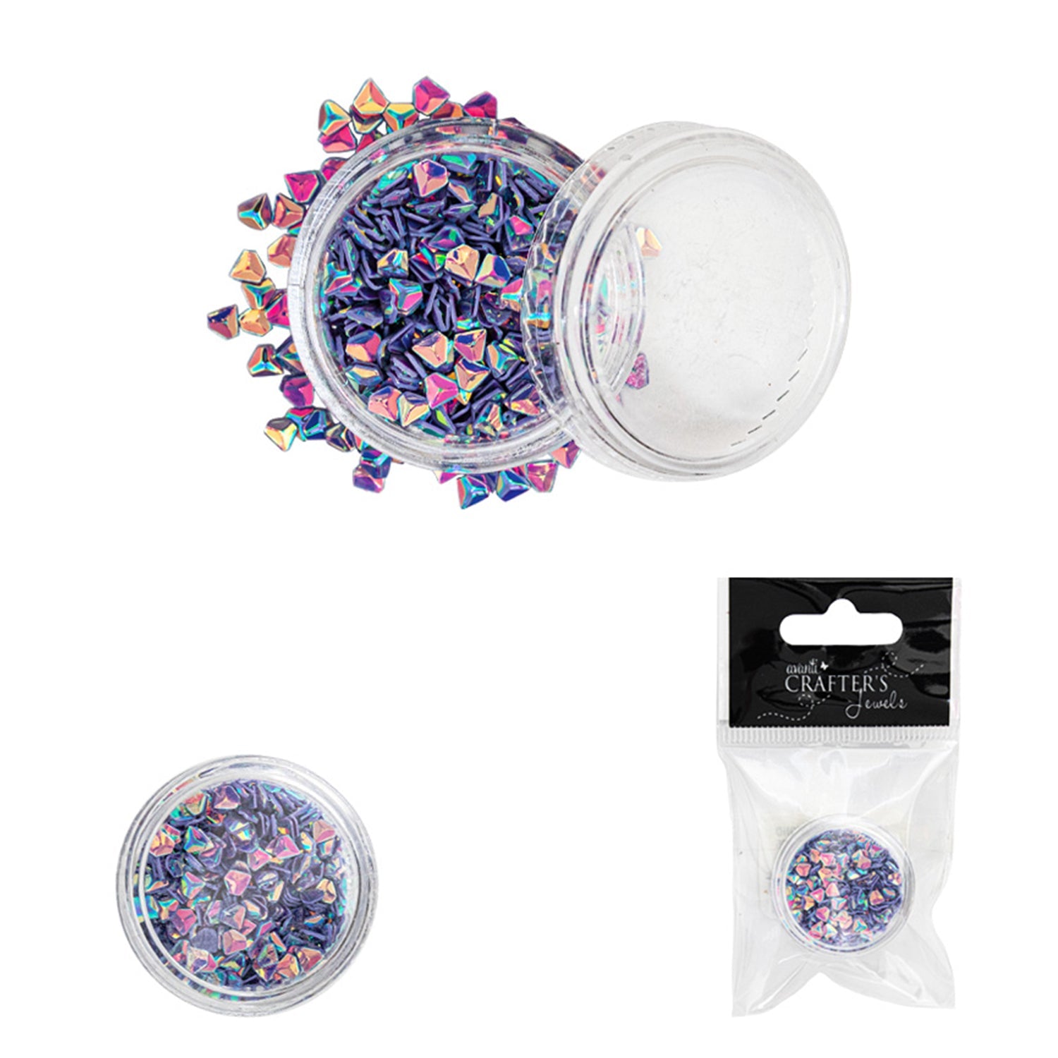 Diamond Shaped Sequins, Loose Pieces, Color Variety, 1 cup, 12-Pack ...