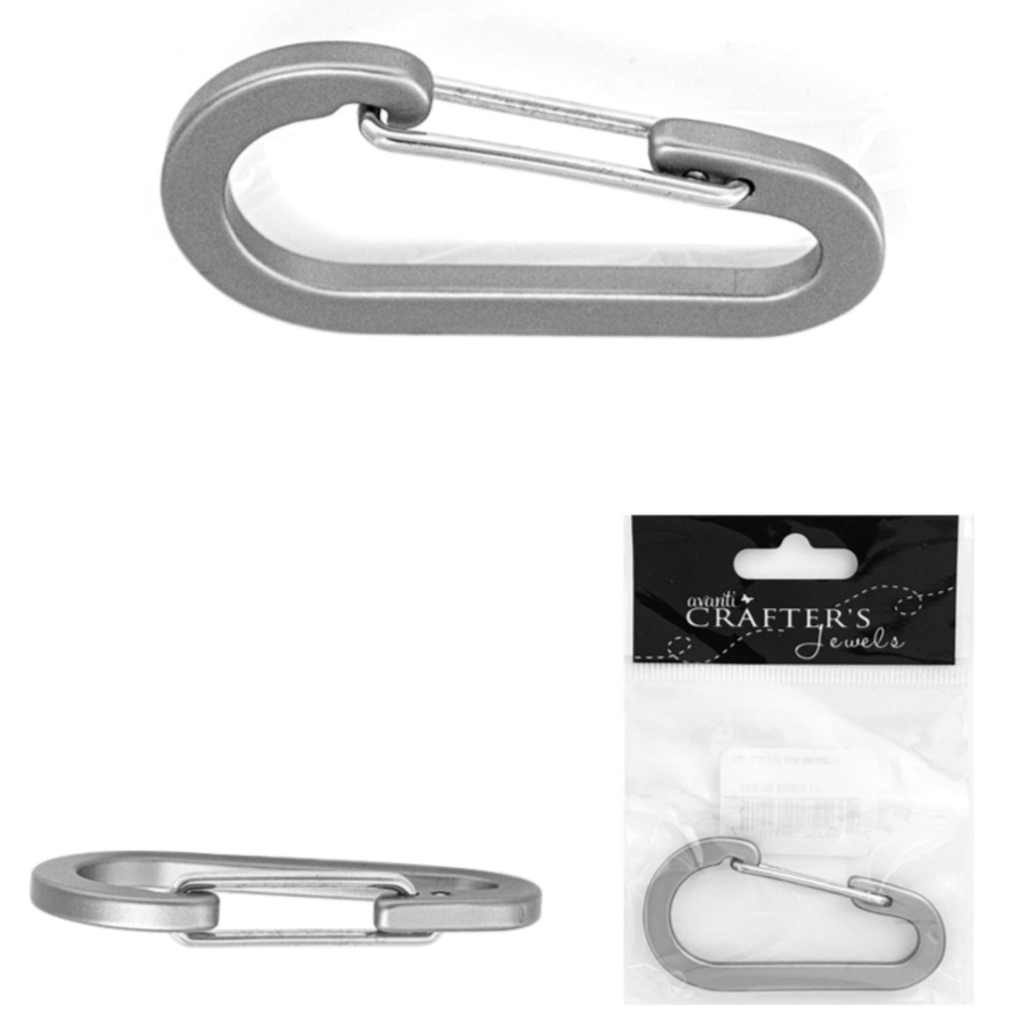 Climbing Key Clasps, Gray Color, 12 Packs of 1 Piece – Fararti