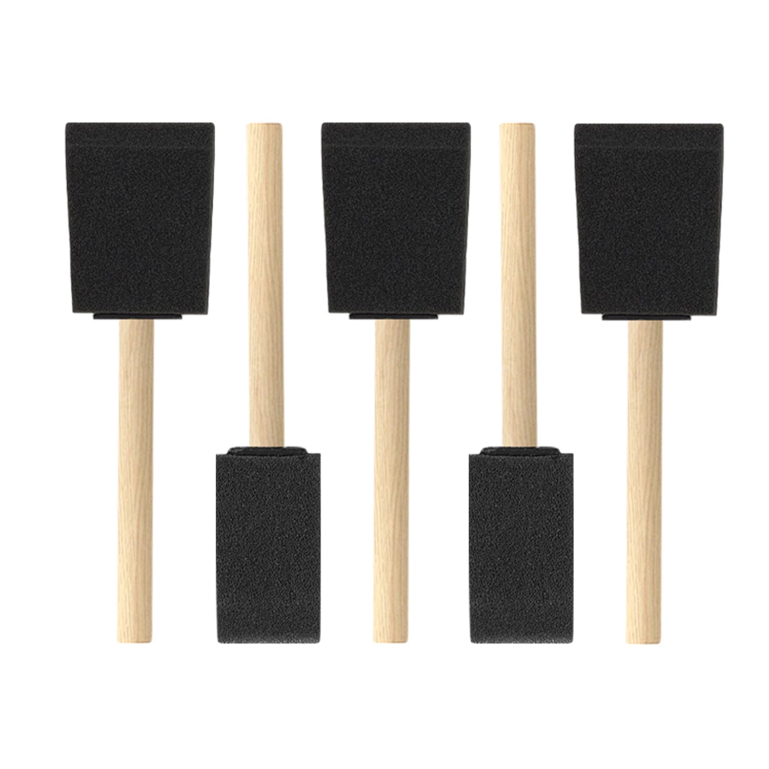 Foam Brush Set, 1" and 2", 5 pieces, 12-Pack – Fararti