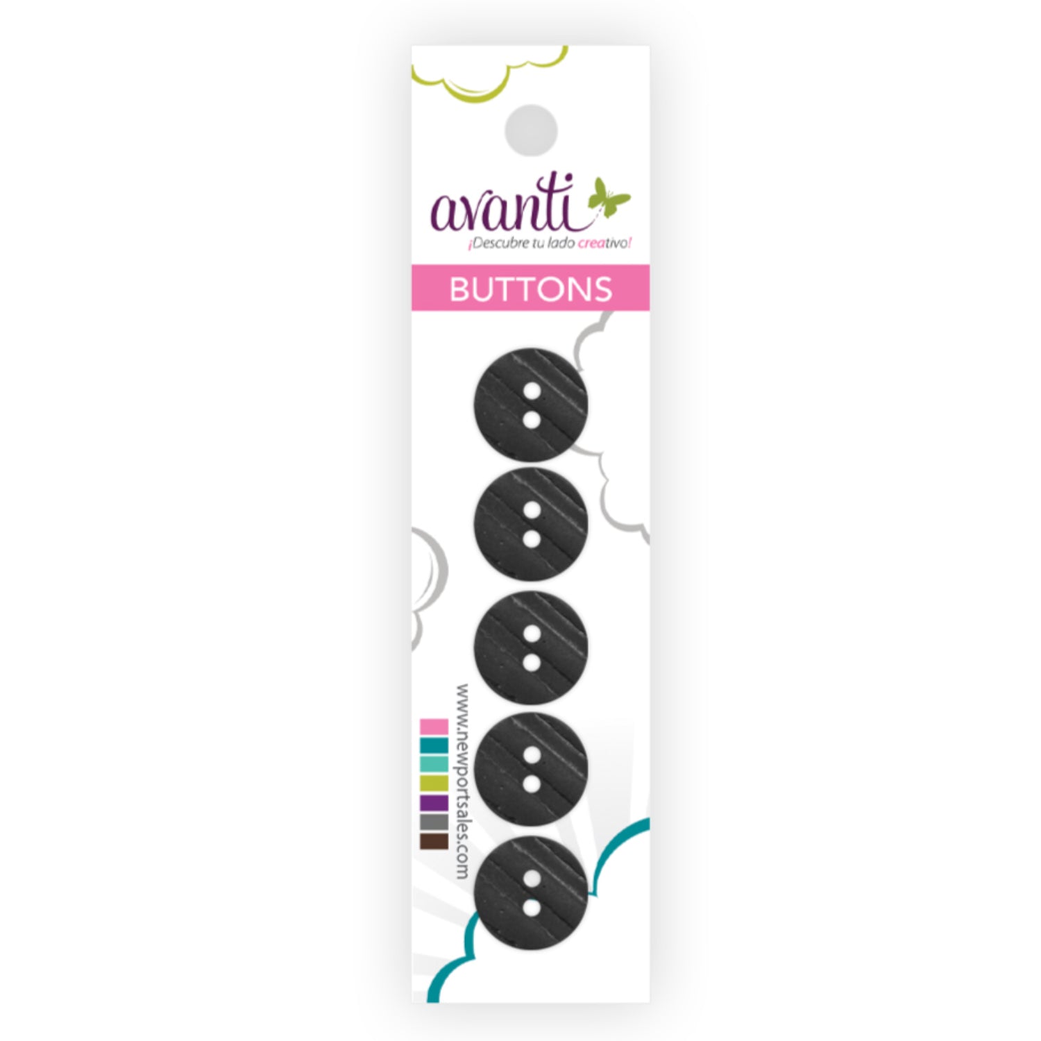 Sewing Buttons – 28L (18mm / 11/16 inches) with 2 Holes – Perfect for ...