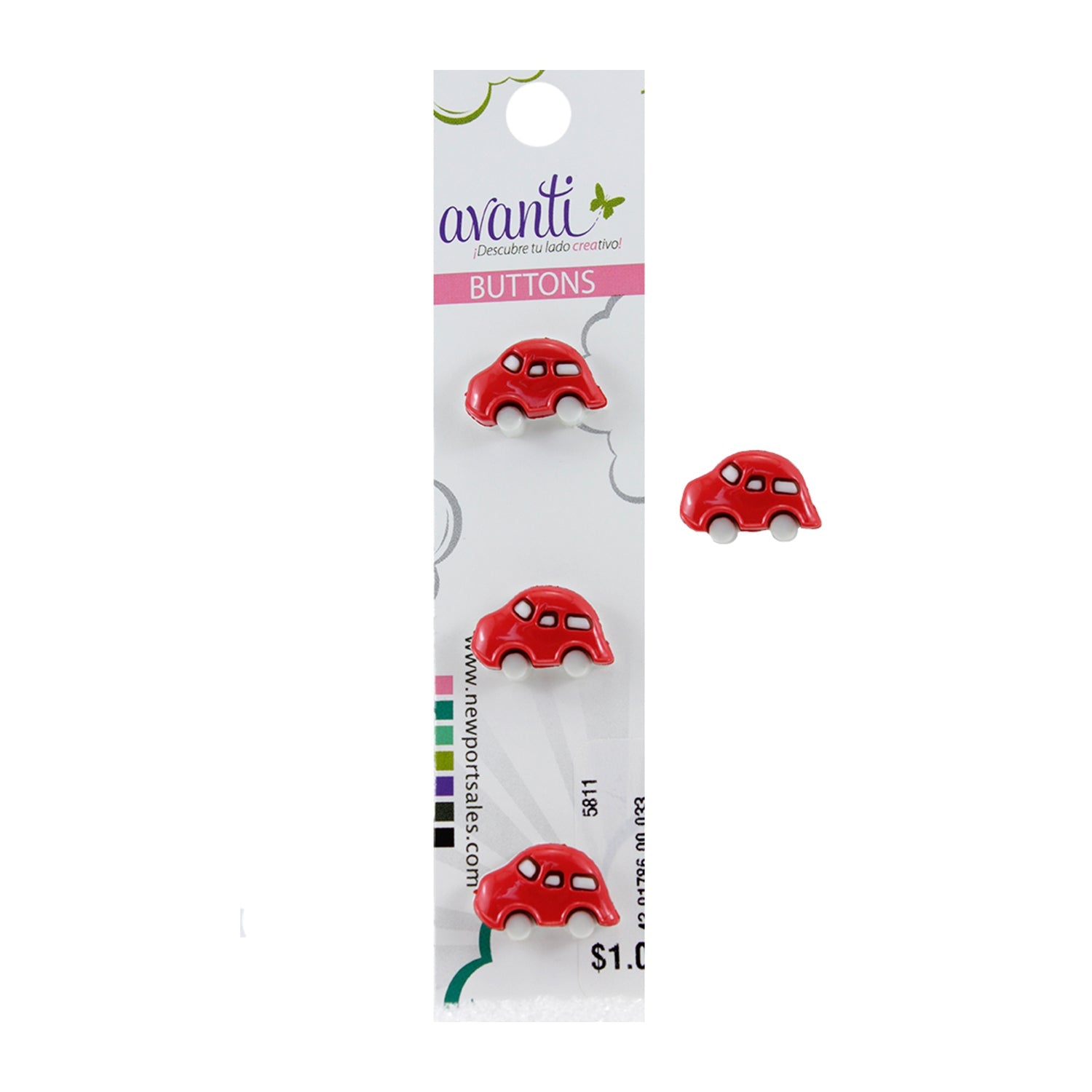 Decorative Buttons with Shank Attachment, 18mm, Car Style, Color Varie ...
