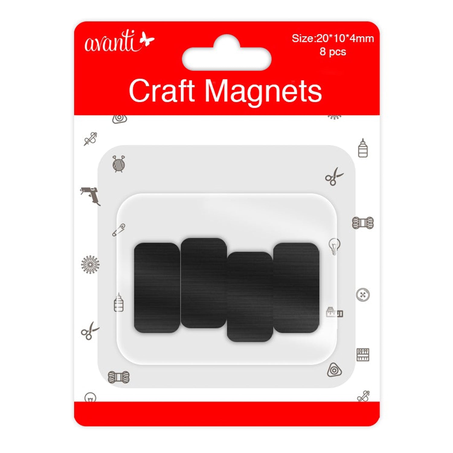 Avanti Craft Magnets, 4mm, 8 pcs, 12-Pack – Fararti