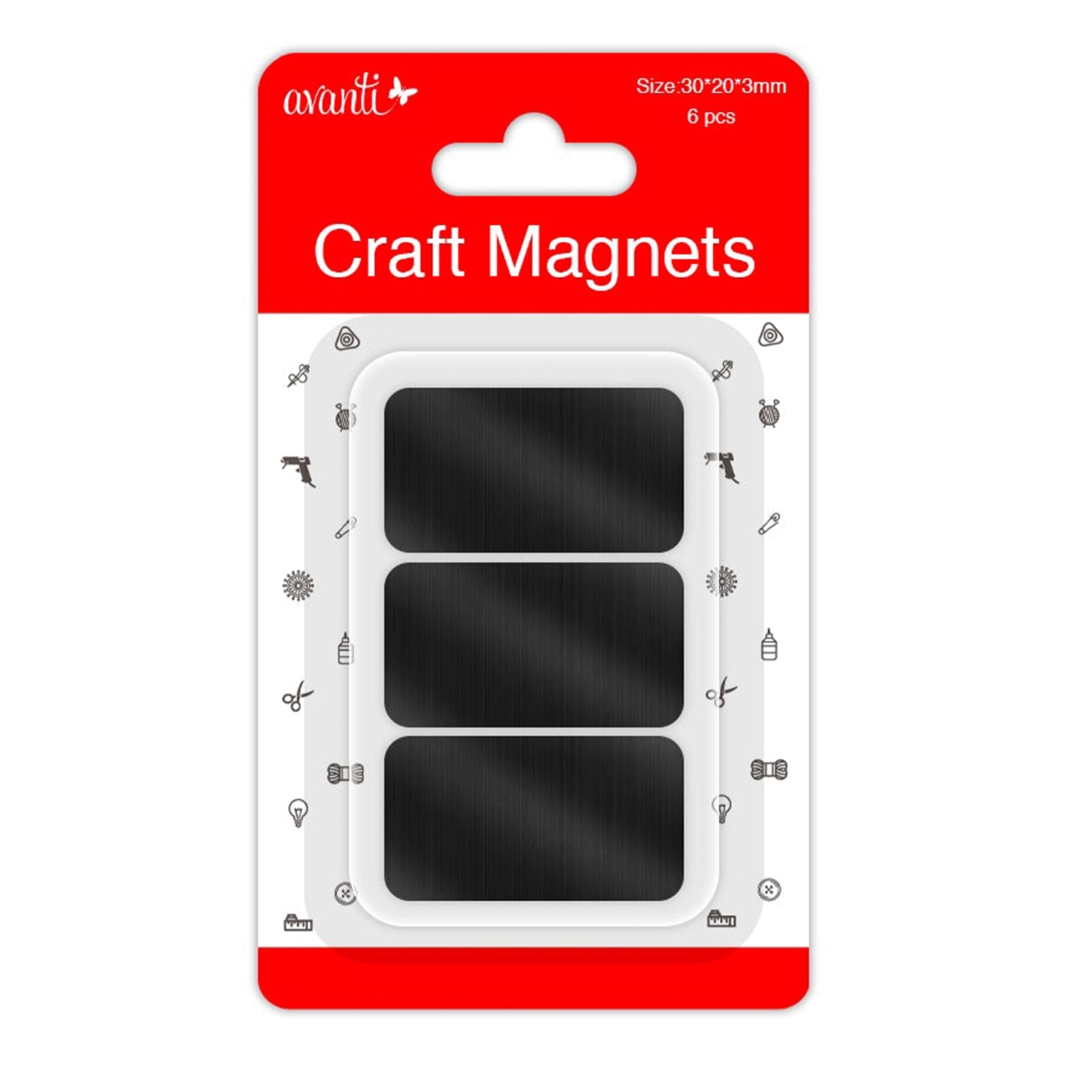 Avanti Craft Magnets, 30mm, 6pcs, 12-Pack – Fararti