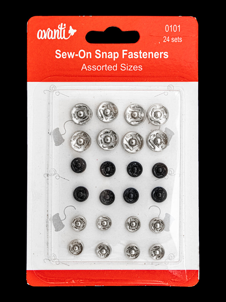 Avanti Sew-On Snap Fasteners, Metal Snaps Fasteners – 12-Pack – Made i ...